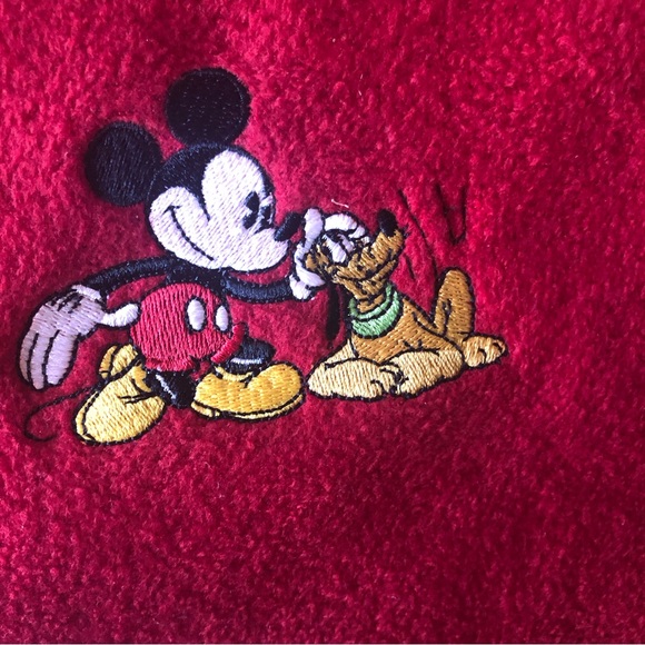 Accessories | Disney Store Vintage Mickey And Pluto Red Scarf Stay Warm ...